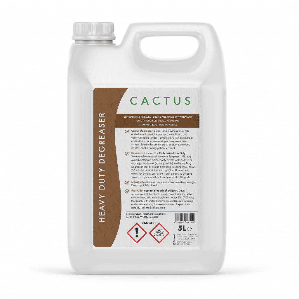 Heavy Duty Degreaser - 5 Litre x 4 - Simuli